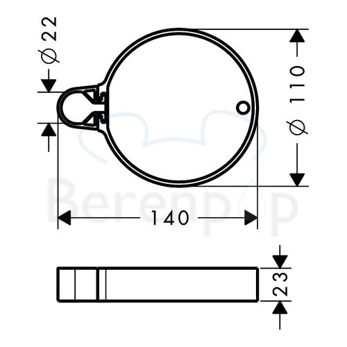 zeepschaal - Hansgrohe Casetta'C zeepschaal chroom