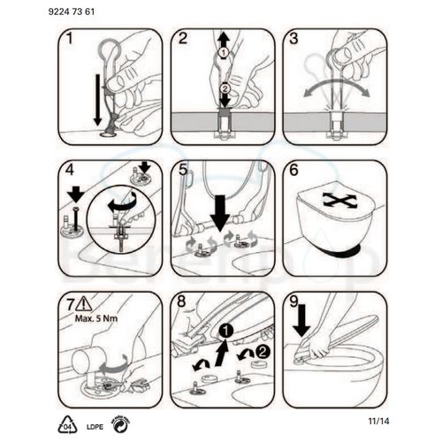 toiletzitting - Villeroy en Boch Subway toiletzitting wit